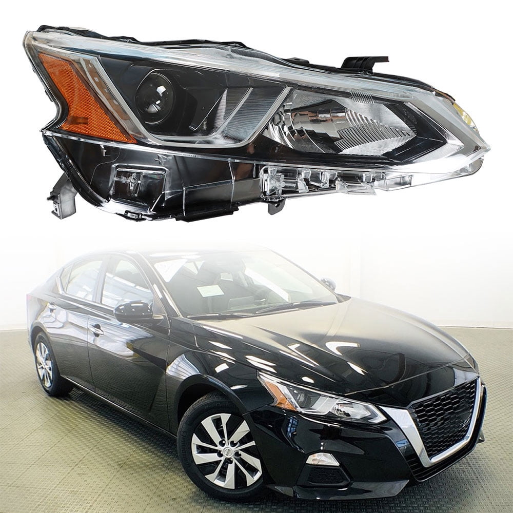 SEBLAFF NI2503265 Halogen Chrome Projector Headlamps Headlight Assembly ...