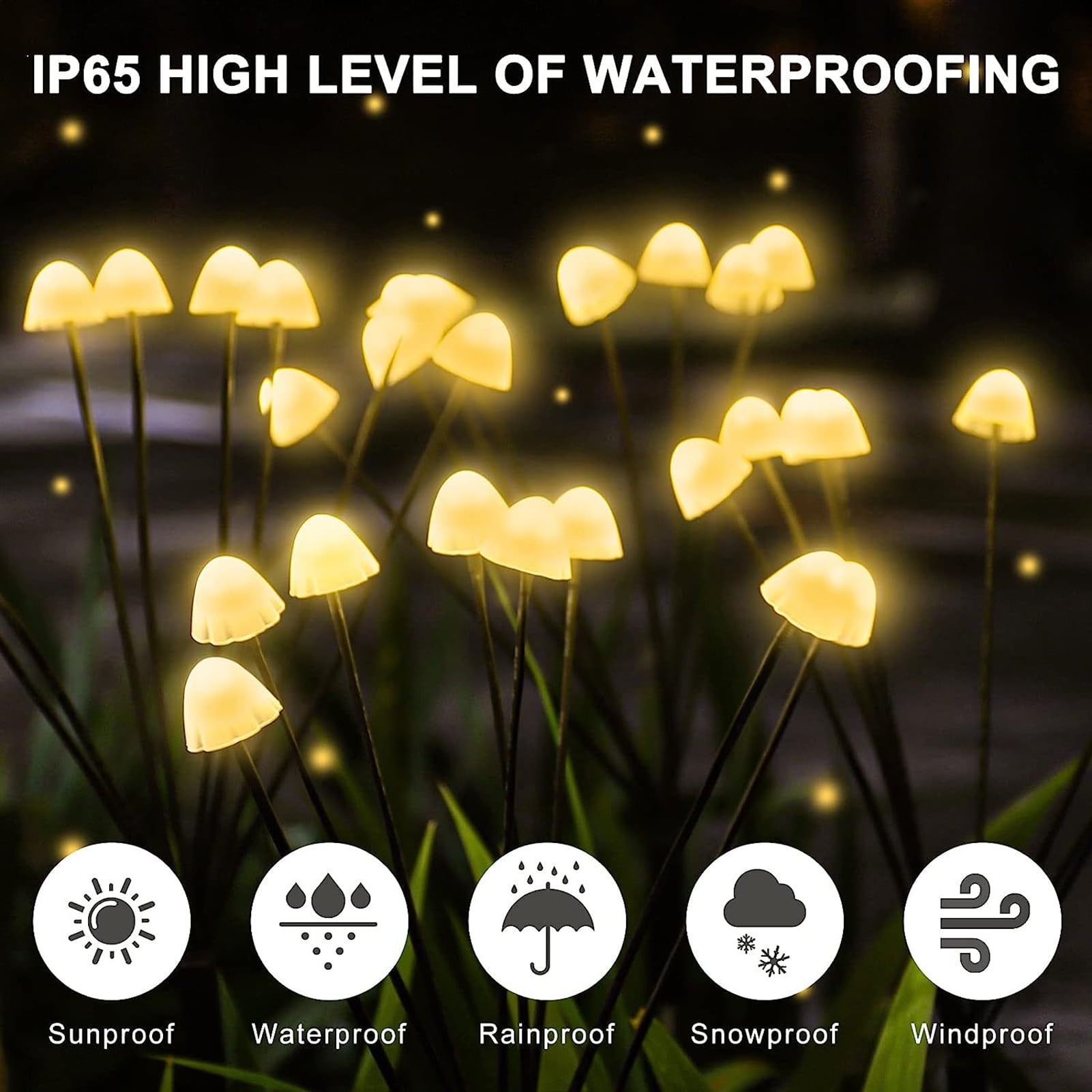 Honrane Solar Mushroom Lights - Set of 2: Color Changing, Waterproof ...