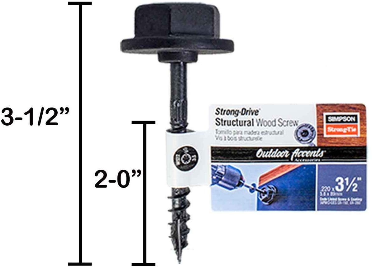 Simpson Strong-Tie Outdoor Accents SDWS22312DBB-RN1 3-1/2" Structural ...