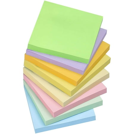 Sticky Notes 3x3 Inches, Light Colors Self Stick | Walmart Canada