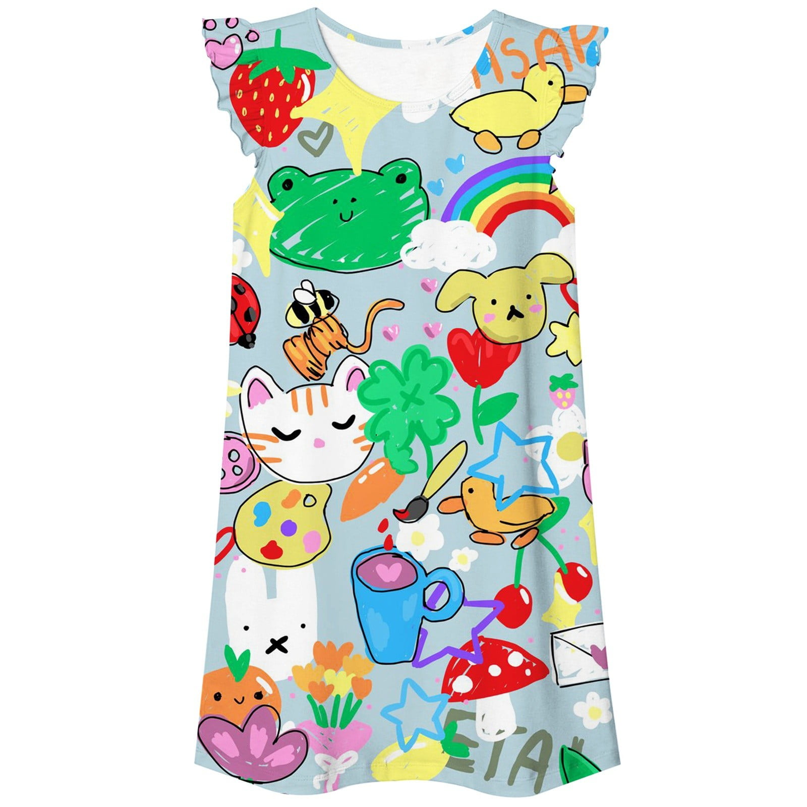 Click here for Tzewgl Girls Toddler Dress Fashion Cute Printed Cr... prices