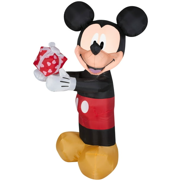 Gemmy Airblown Inflatable Valentine Mickey Mouse 3 5 Ft Tall Black
