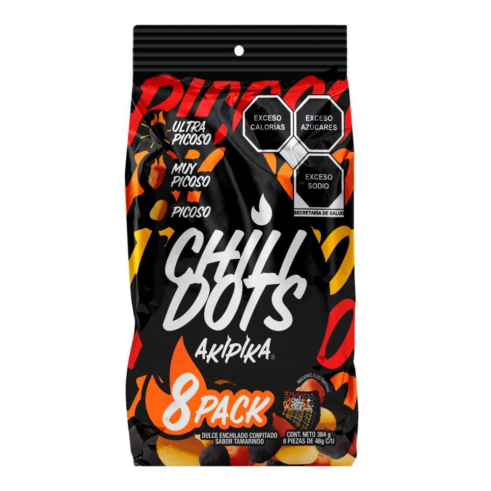 Golosina AKIPIKA Chilidots Tamarindo con chile 384 g | Bodega Aurrera ...