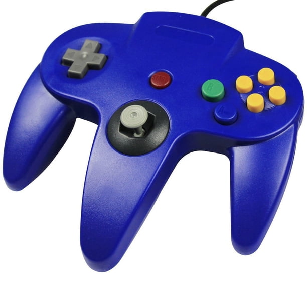 Nintendo N64 Blue Wired controller - Walmart.com - Walmart.com
