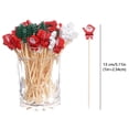Agiufgs 50 Pack Christmas Bamboo Cocktail Picks, Pointed Sticks for ...