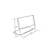 Azar 112740 3.5" W x 2.5" H L-Shaped Acrylic Sign Holder, 10Pack ...