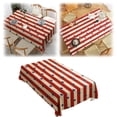 4th of July Tablecloth, Oimcto Red & White Striped with Blue Star Field ...
