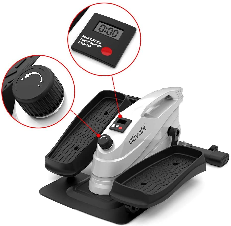 ATIVAFIT Under Desk Elliptical Bike, Pedal Exerciser, Mini Elliptical ...