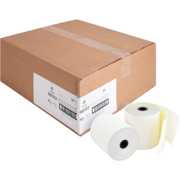 Business Source, BSN98103, 2-part Carbonless Cash Register Rolls, 50 ...
