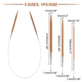 3 Pcs 3 Style Stainless Steel Wire Bamboo Circular Knitting Needles for ...