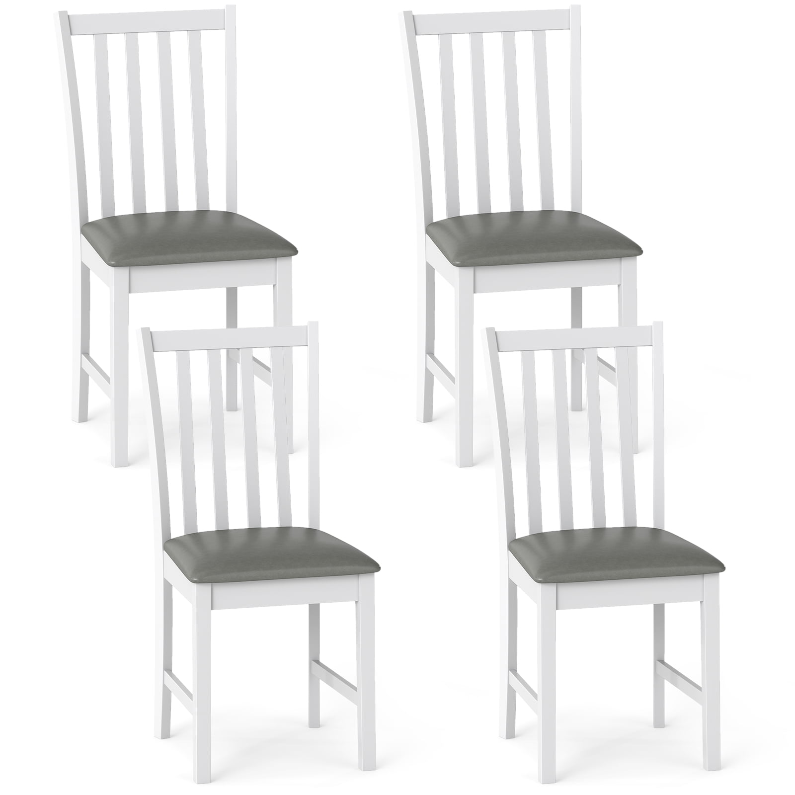 Click here for Gymax Wooden Dining Chair Set Of 4 W/Rubber Wood F... prices