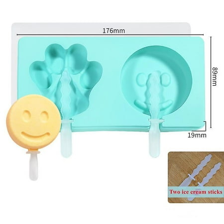 2/3 Lattice Fruit Animal Ice Cream Silicone Mold Popsicle Shell Ice ...