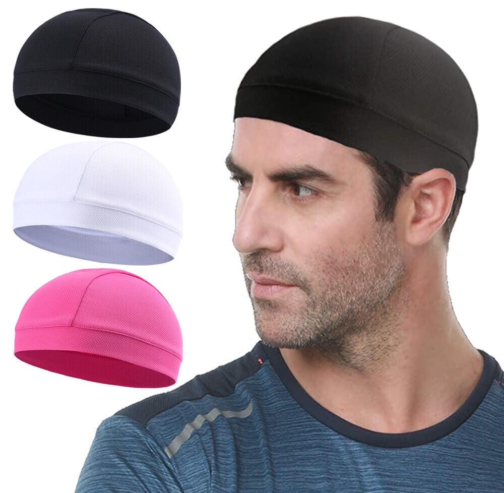 3 Pack Cooling Skull Cap Helmet Liner Wicking Cycling Running Hat for ...