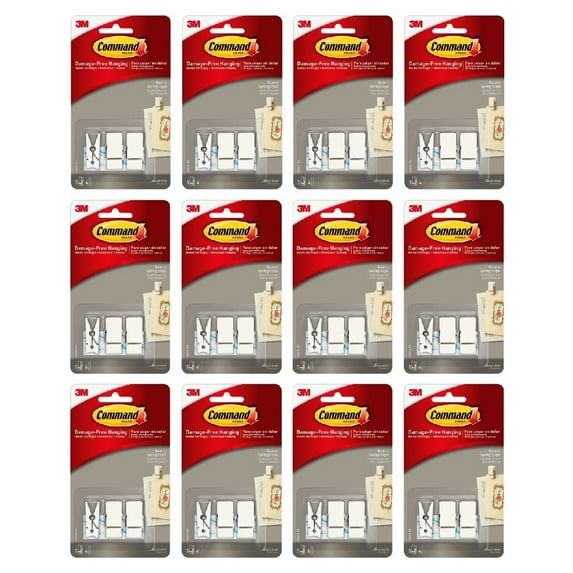 3M Command Spring Clips Quartz Small Plastic 3 Clips 4 Strips Damage ...