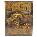 Rat Rod Garage Distressed Retro Vintage Tin Sign - 12.5x16 - Walmart.com