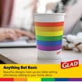 Glad Everyday Disposable Paper Cups with Rainbow Design (12 oz, 50 ...