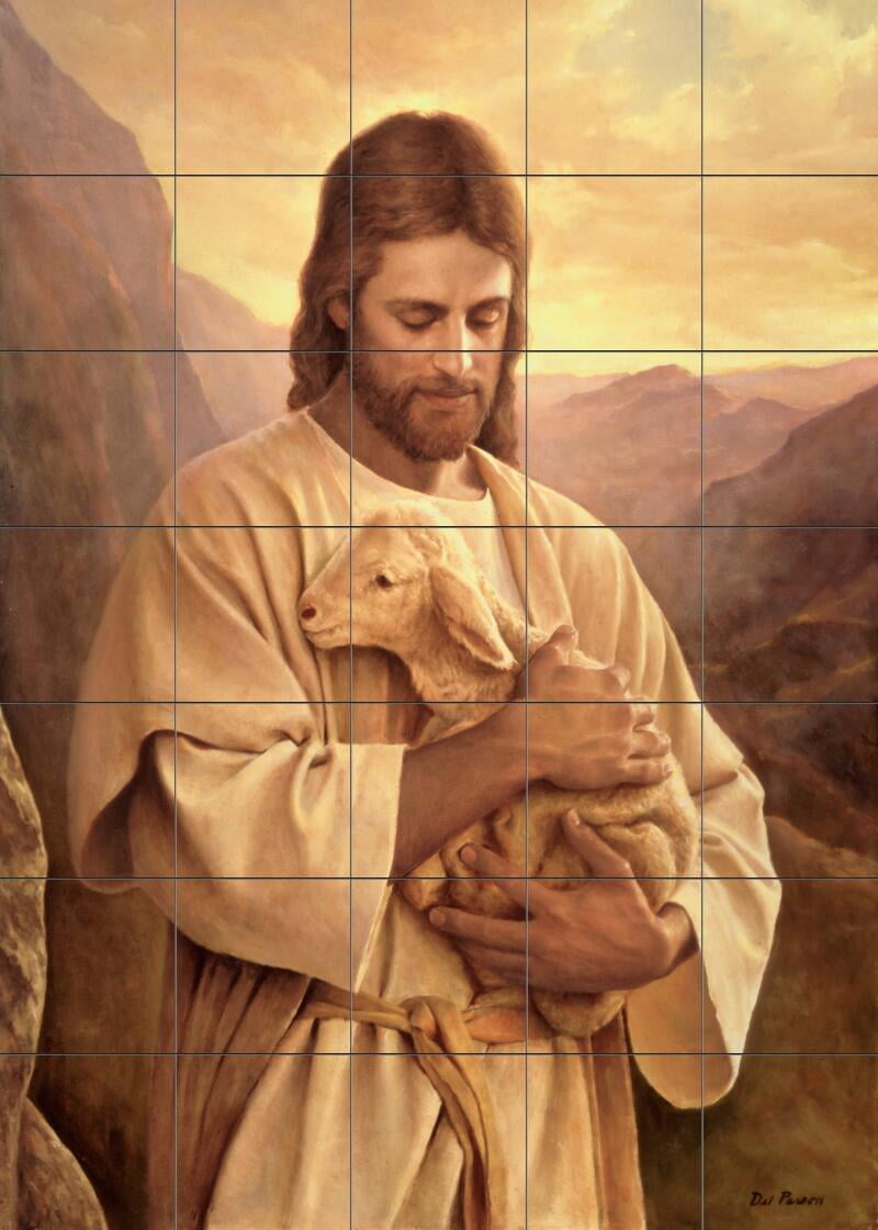 Tile Mural Kitchen Backsplash - Lost Lamb - by Del Parson - Walmart.com