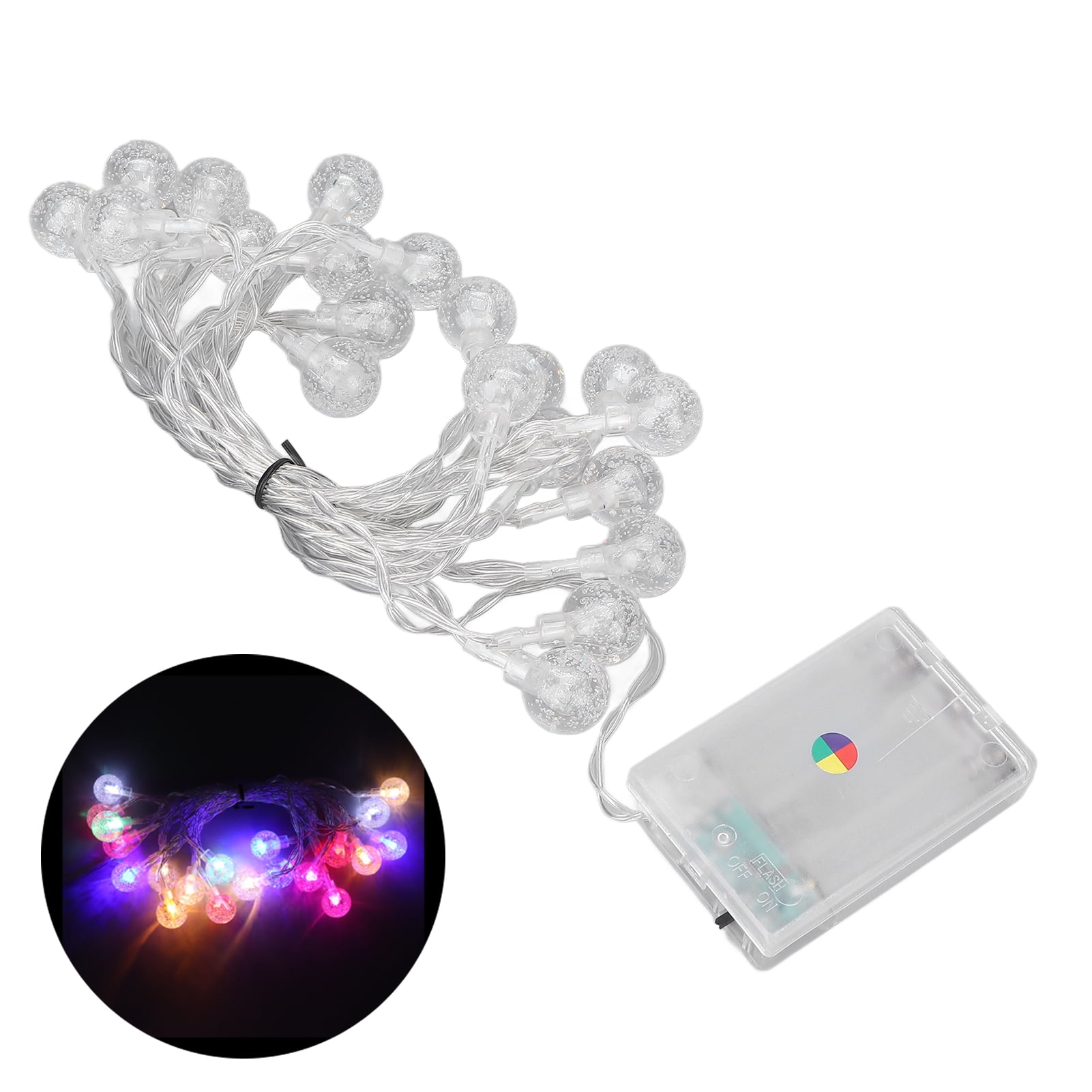 LED Round String Lights, LED Outdoor String Lights 360? Lightening ...