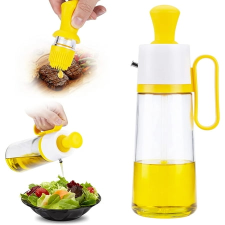 Oil Dispenser Bottle with Brush 2 In 1 Olive Oil Bottle Dispenser with ...
