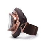 Cafe Racer Thick Leather Padded Steam Punk Motorcycle Goggle Copper ...