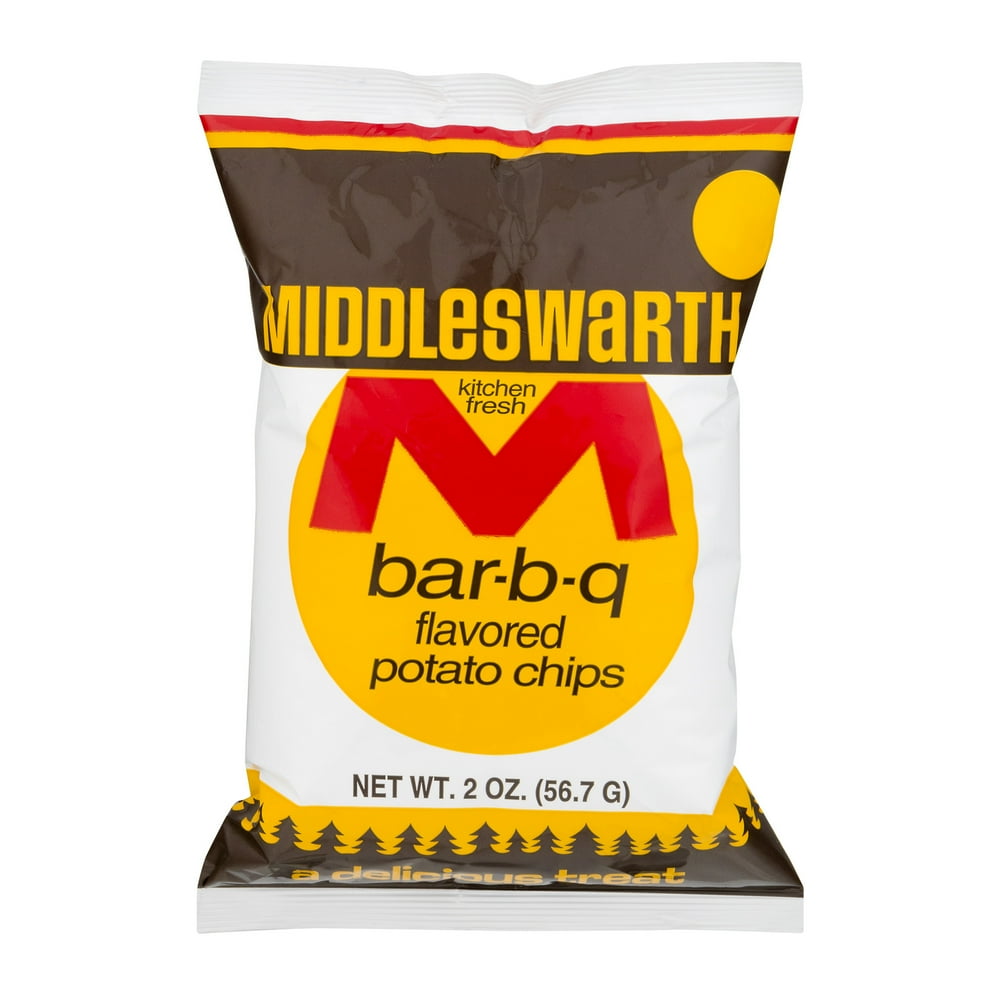 Middleswarth Bar-b-q Flavored Potato Chips, 2 Oz. - Walmart.com ...