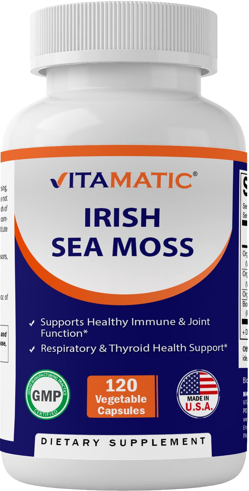 Suplemento Vitamatic Organic Irish Sea Moss 120 cápsulas | Bodega ...