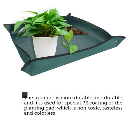 Plant Repotting Mat Portable Gardening Foldable Transplanting Tarp PE ...