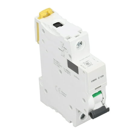 IC65N C10A 1P Miniature Circuit Breaker, 10A DIN Rail Mount Low Voltage 230V/400V Segment ...