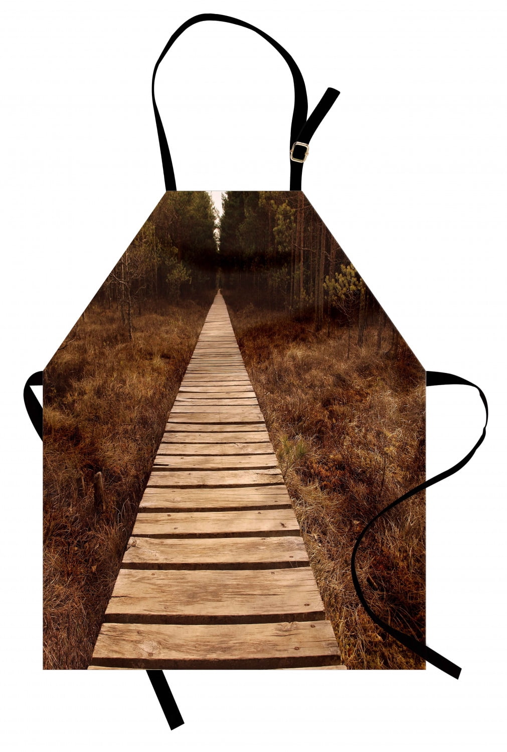 Landscape Apron Wooden Path Heading to the Forest Walk Way towards Deep ...