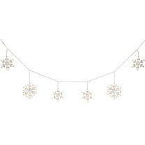 Northlight 10-Count White Glittered Snowflake Christmas Light Set, 6ft ...