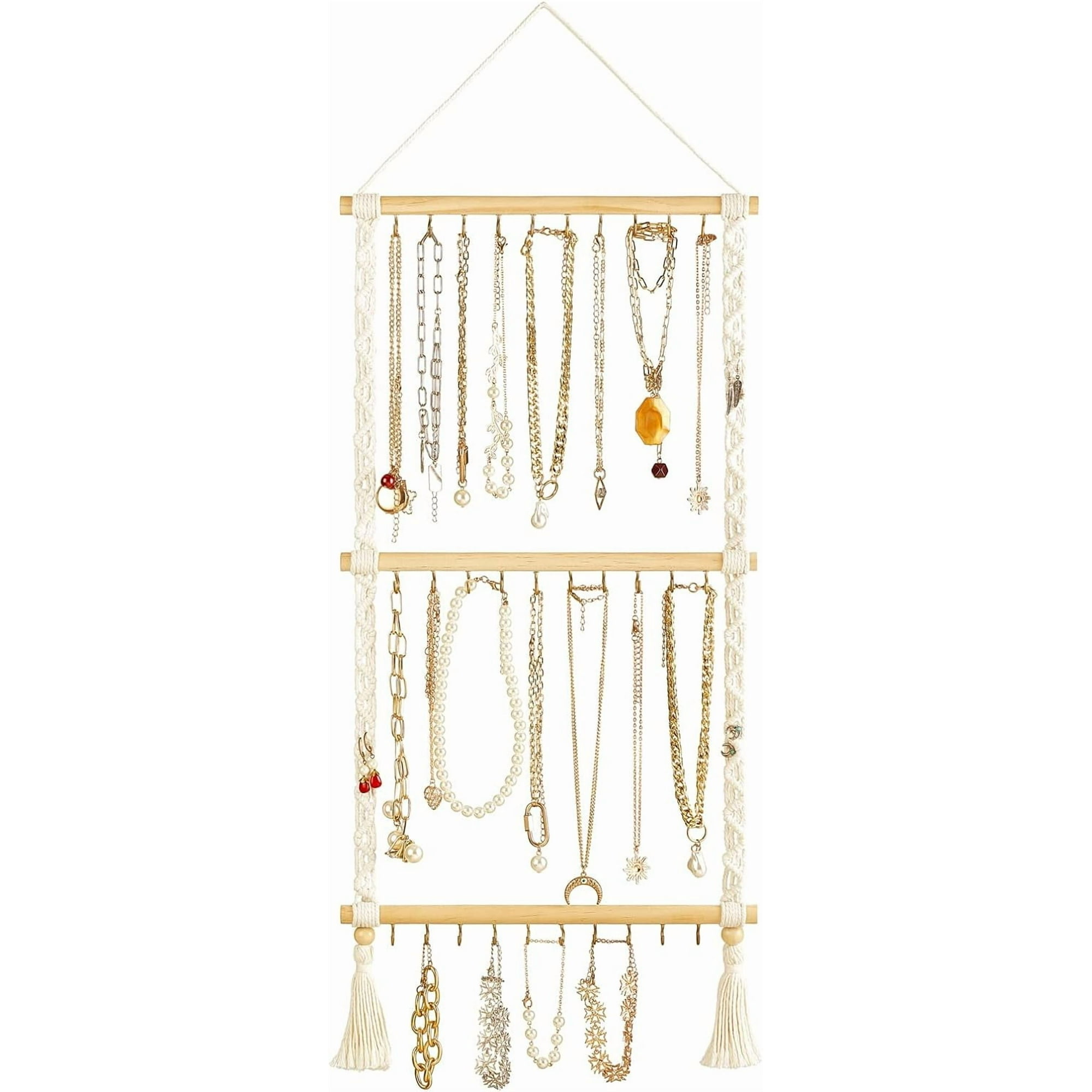 Click here for Salafire Hanging Jewelry Organizer Macrame Necklac... prices