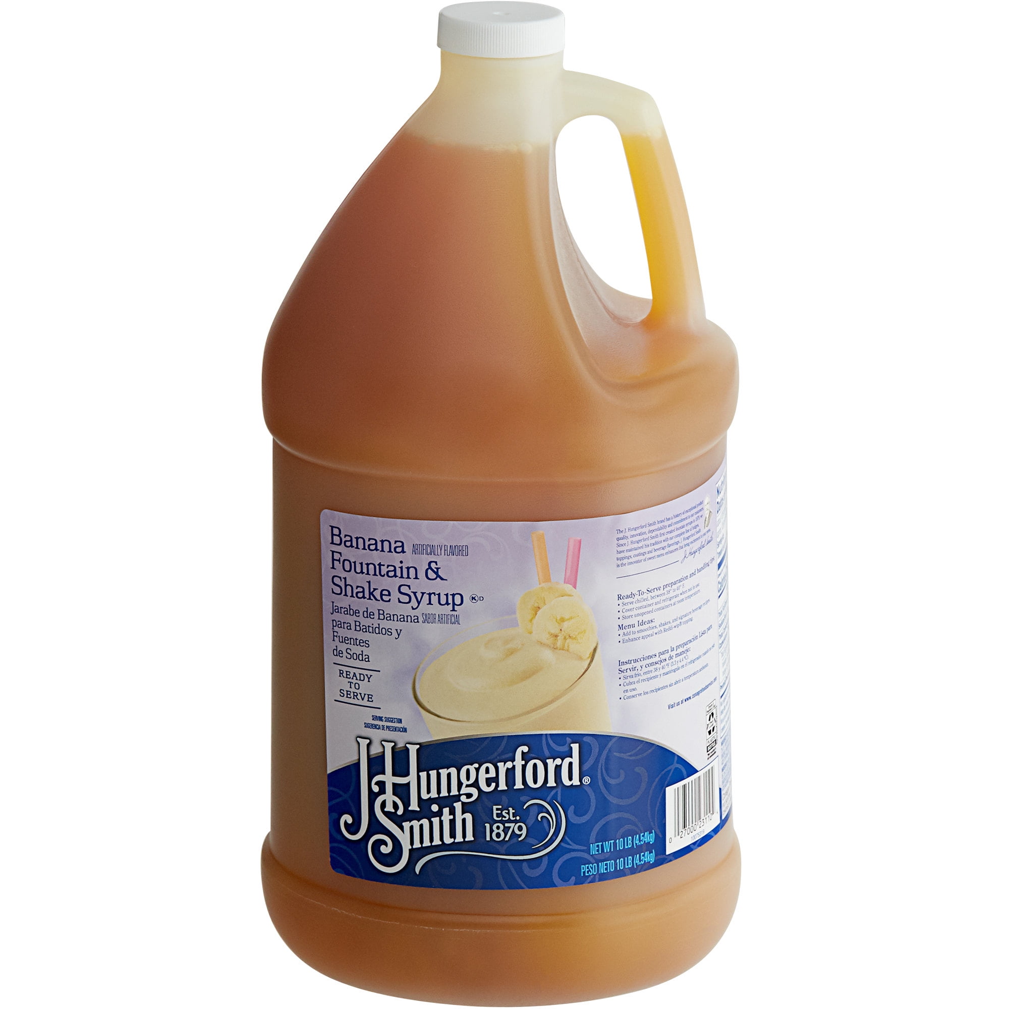 J. Hungerford Smith 1 Gallon Banana Fountain & Milkshake Syrup - 4/Case ...