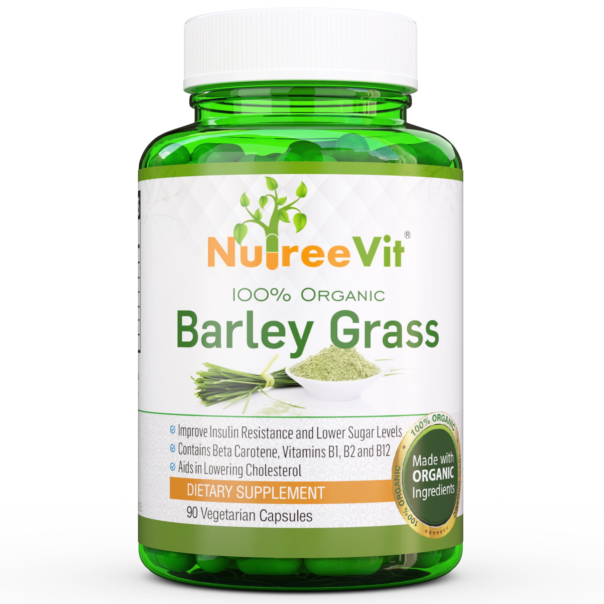 Pure Organic Barley Grass - Vegetable Capsules - Body Alkaliser ...