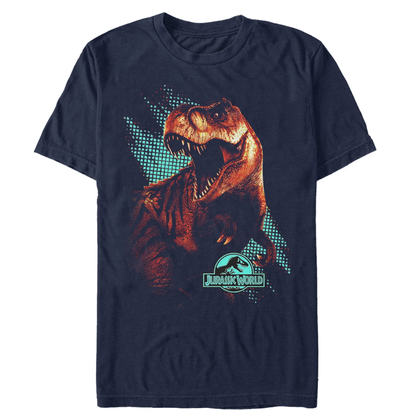 Men's Jurassic World T. Rex Computer Screen Graphic Tee Navy Blue Small ...