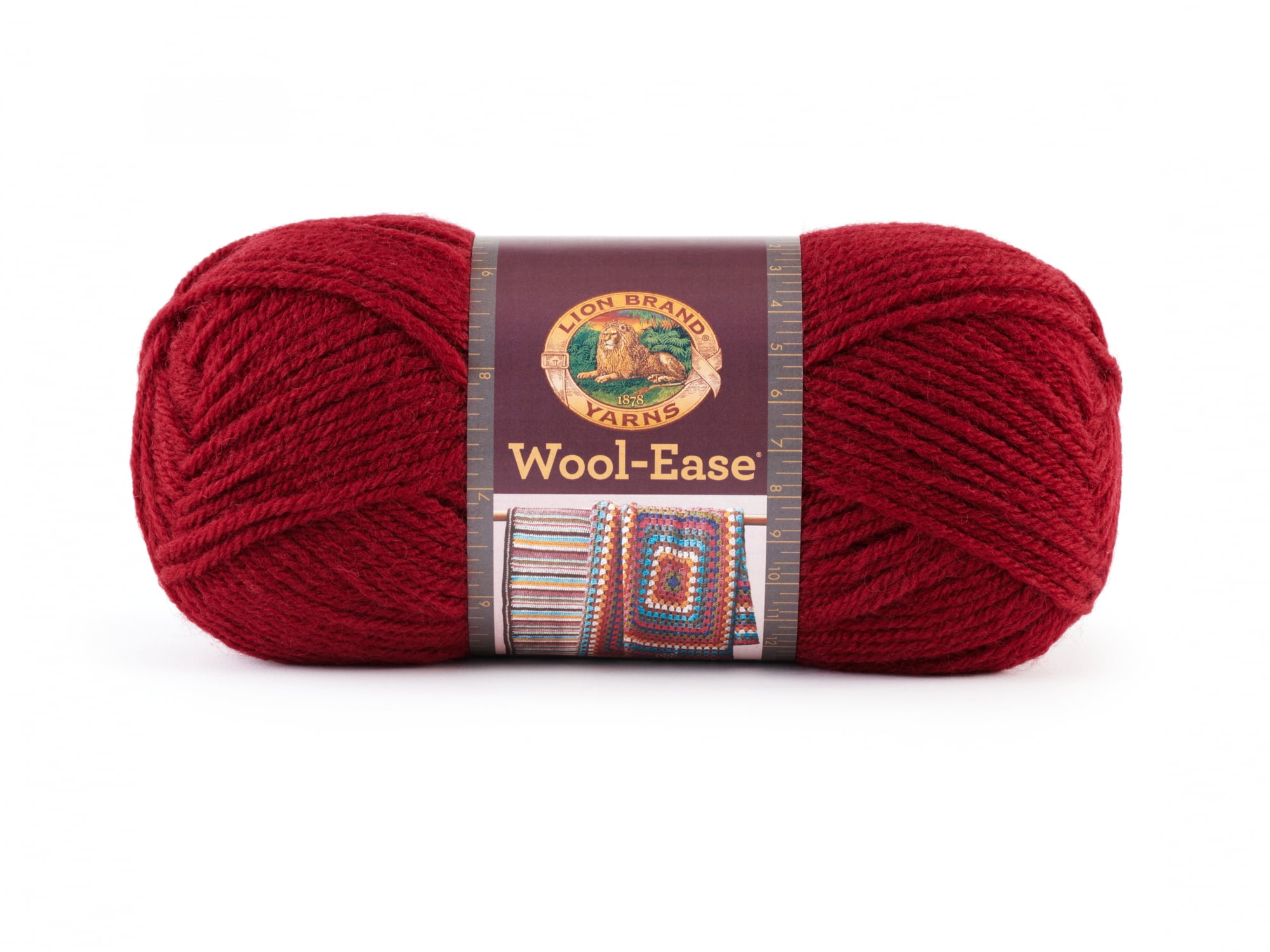 Lion Brand Yarn Wool-Ease Thick & Quick Cranberry Super Bulky Acrylic ...