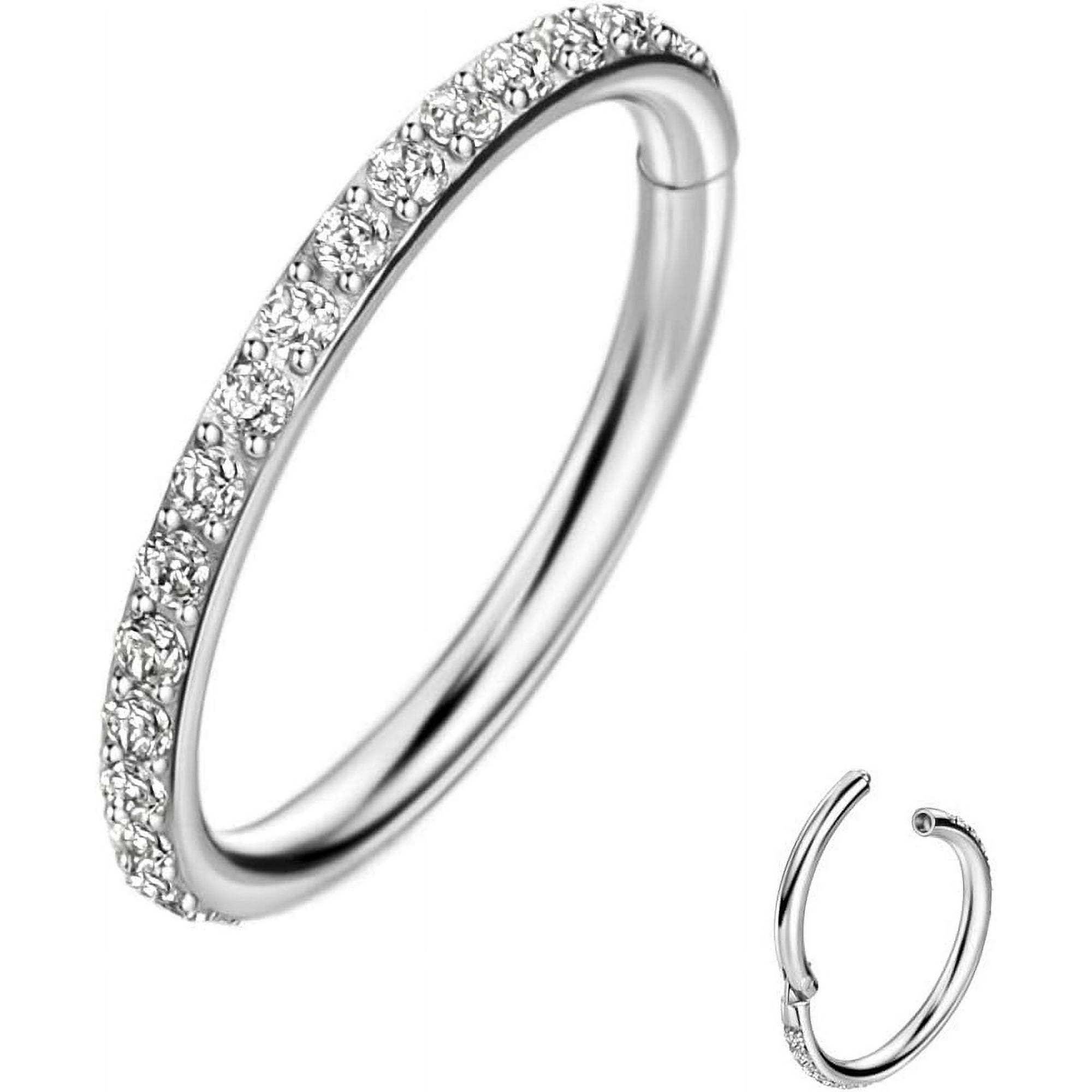 Click here for Oruyrop Only 1-16g Clear Cz Cartilage Earrings Hoo... prices