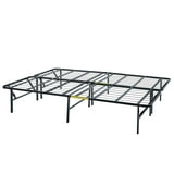 Mainstays 14" High Profile Foldable Steel Queen Platform Bed Frame ...