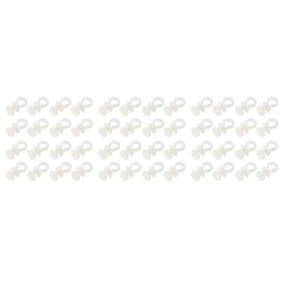 100 Pcs Curtain Track Rail Gliders Runner Wheel White Plastic Hooks ...