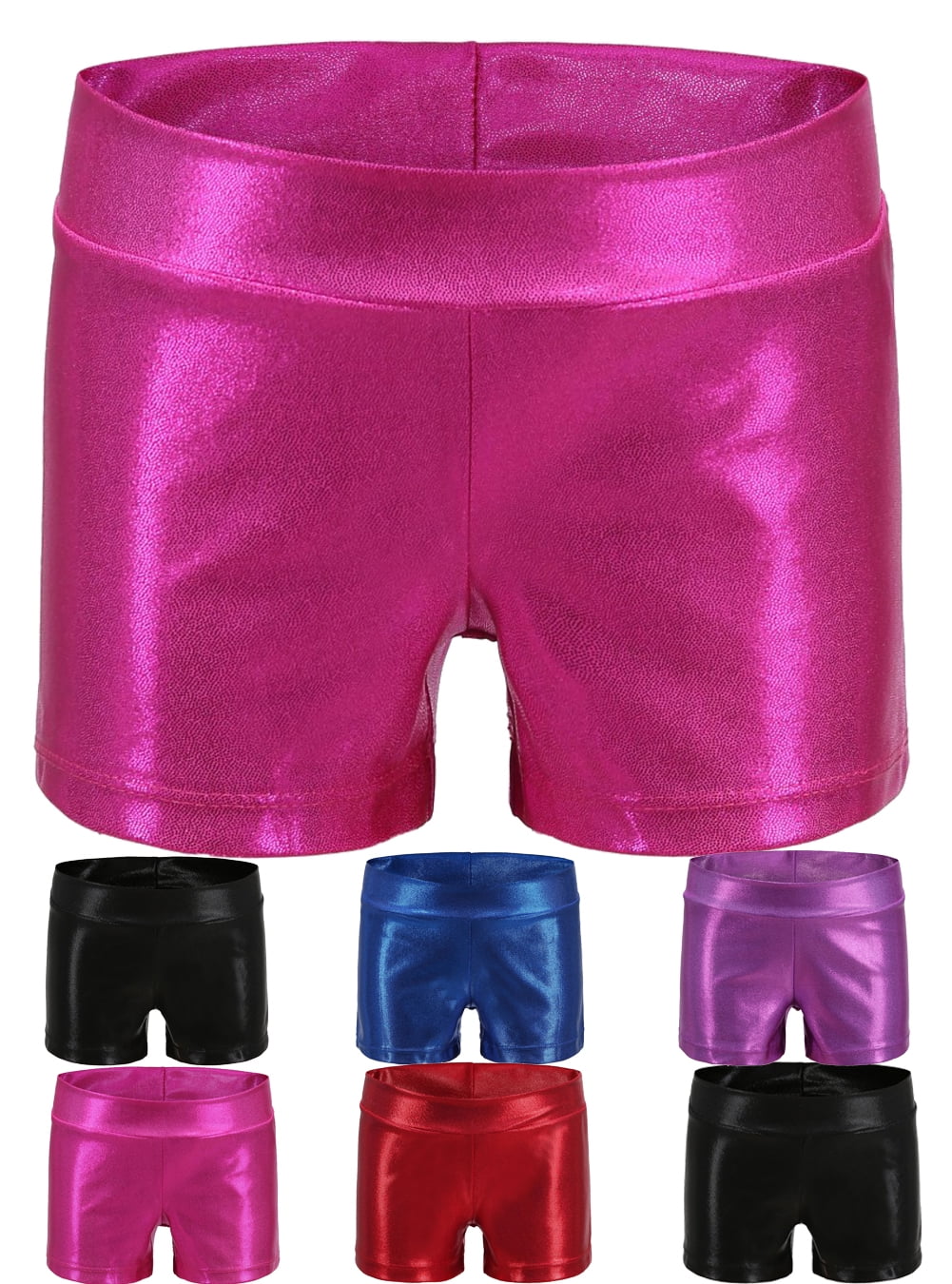 GYRATEDREAM 3-12Y Girls Gymnastics Shorts Kids Sparkle Dance Athletic ...