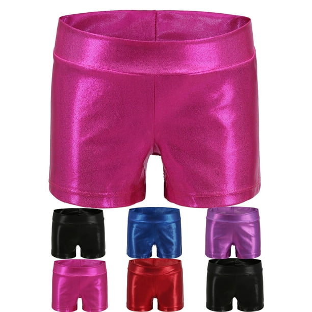GYRATEDREAM 3-12Y Girls Gymnastics Shorts Kids Sparkle Dance Athletic ...