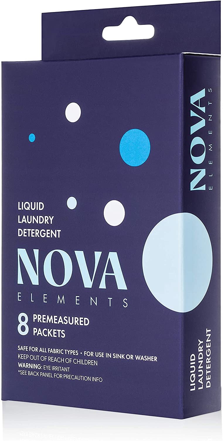 Nova Elements Travel Laundry Detergent Packets (8 Count) | Small ...