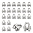 1/4"(6mm) Cable Clamp, 304 Stainless Steel Rubber Cushioned Insulated R ...