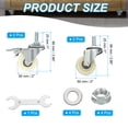 Uxcell 2 Inch Stem Caster Wheels, 4Pcs (2 with Brake) Low Profile ...