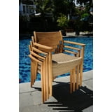 Qty 4 - Grade-A Teak Wood Luxurious Solo / Single Amilo Stacking Arm ...