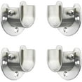 2-Pack Heavy Duty Stainless Steel Closet Pole Sockets, U-Shaped Flange, Closet Rod Ends, Screws ...