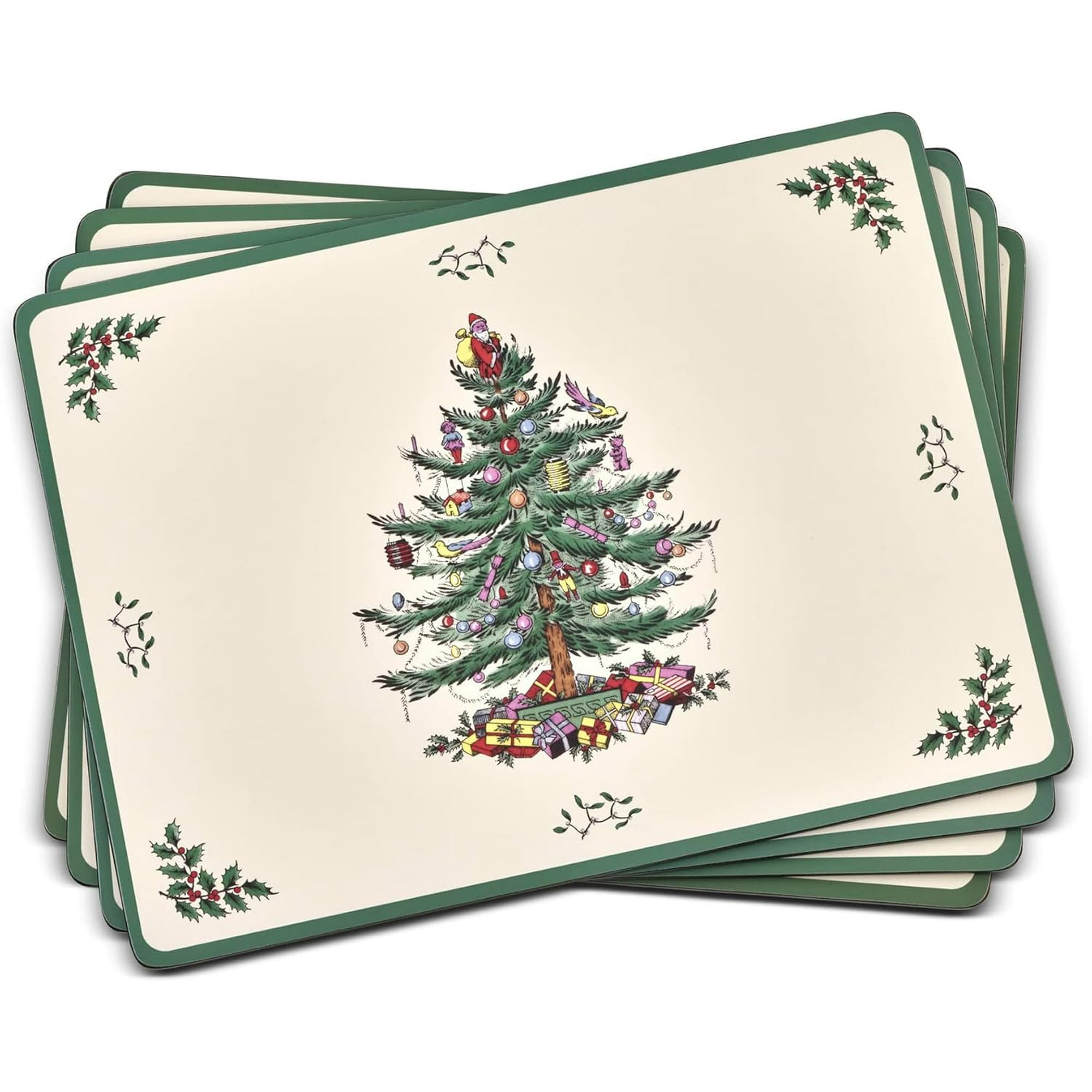 Click here for Salafire Spode Christmas Tree Set Of 4 Placemats-... prices