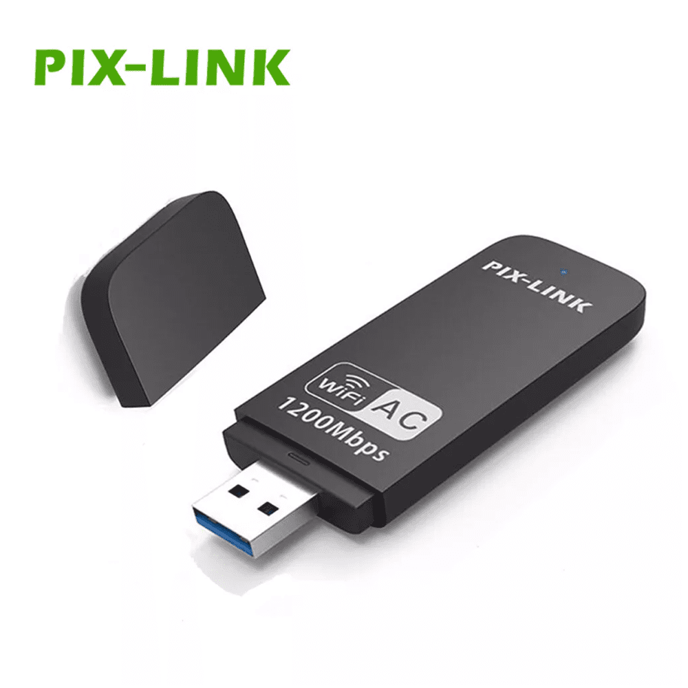 Adaptador WiFi USB, adaptador de red inalámbrica PIX-LINK 1200M para PC ...