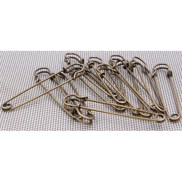 Mgfed Safety Pins Large Heavy Duty Safety Pin 15pcs Blanket Pins 3 4 Inch Stainless Steel Wire Safety Pin Extra Strong Sturdy Bulk Pins For Blanke