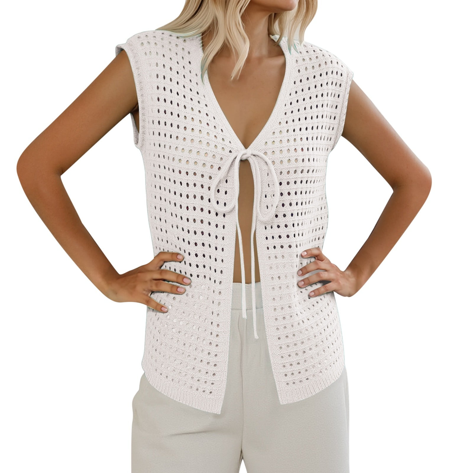 Click here for Uanwenn Ladies Fashionable Cutout Sweater Short Sl... prices