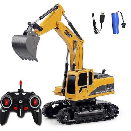 Remote Control Excavator With 6 Channel And Large Dig Bucket--(siyogwee ...